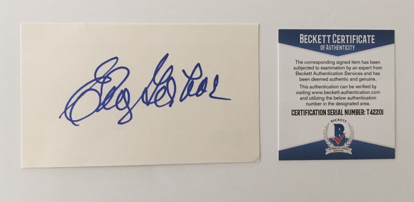 Eva Gabor Signed Autographed 3x5 Card BAS Beckett Certified Green Acres ...