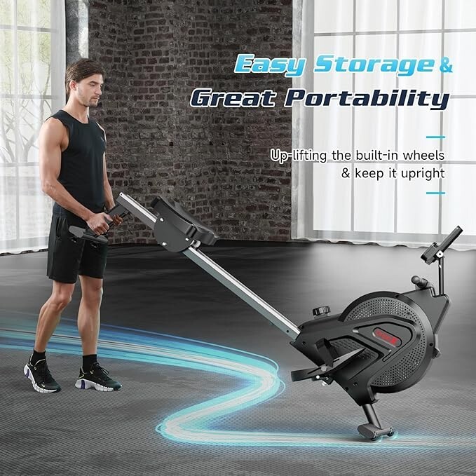 Dripex - Magnetic Rowing Machine for Complete Workout, 16 Levels - LCD ...
