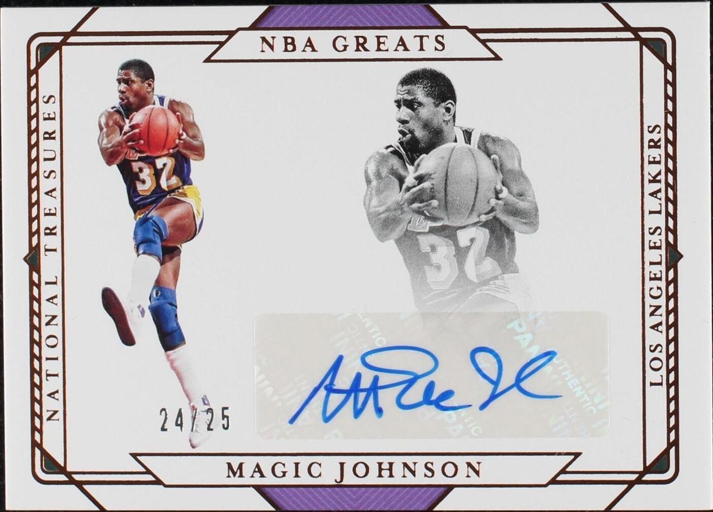 2020-21 Panini National Treasures - Nba Greats Signatures Magic Johnson ...