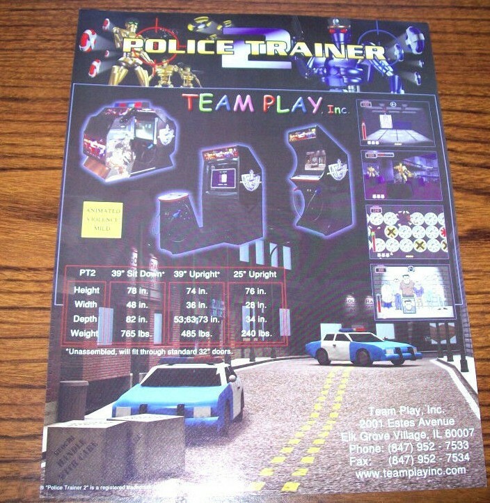 Star Trek Voyager Original Video Arcade Game Flyer Police Trainer 2 ...