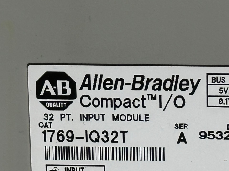 Allen Bradley 1769-IQ32T 1769-1Q32T CompactLogix Input Module 32 Point ...