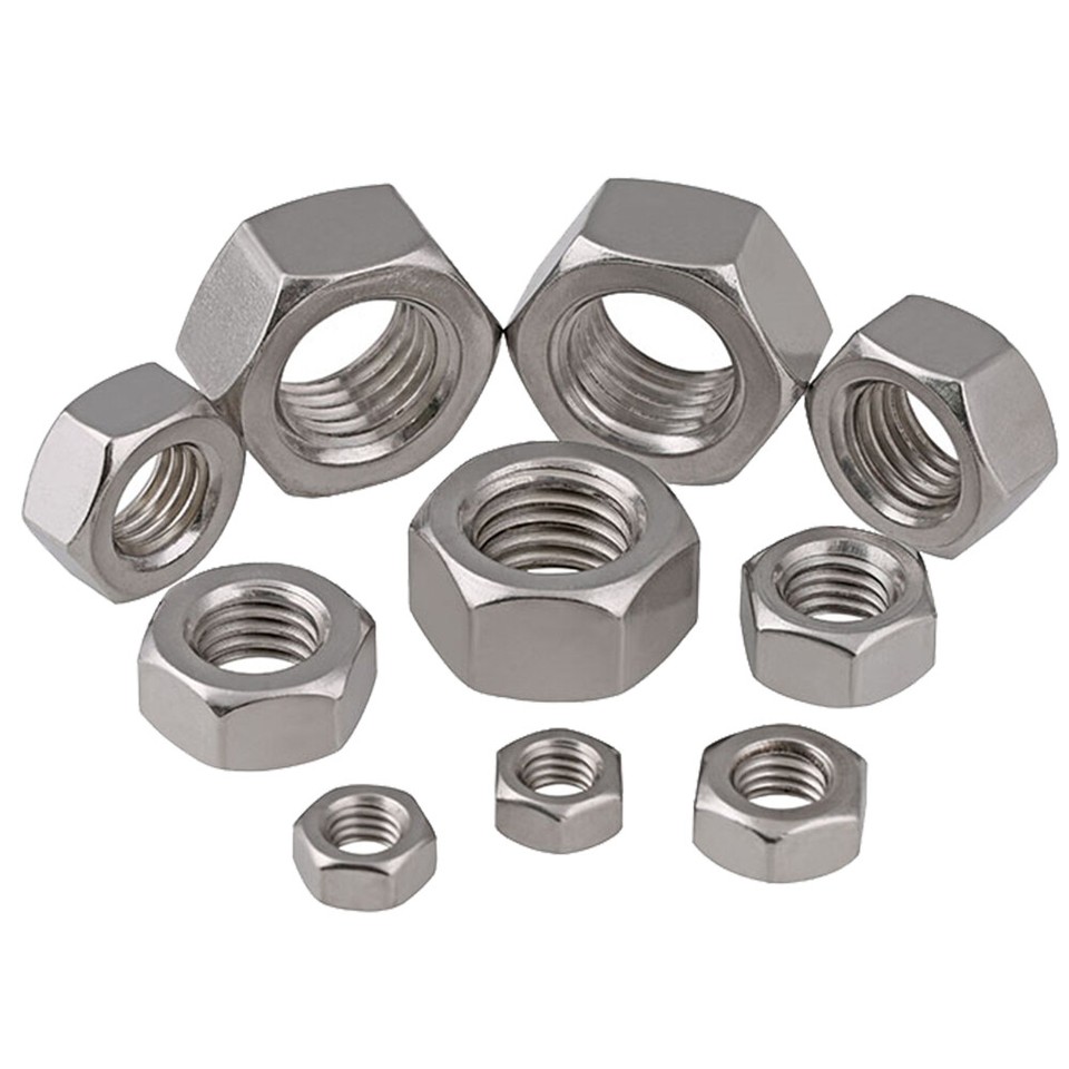 M1 to M30 Metric Hexagon Full Nuts Lock Nuts DIN 934 Stainless Steel ...