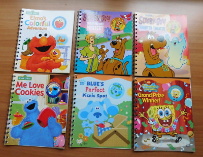 STORY READER BOOK LOT (6) SESAME STREET-SCOOBY-DOO-BLUE'S CLUB ...