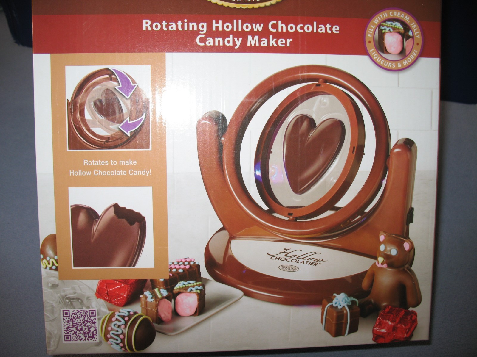 Nostalgia Chocolate Electrics rotating Hollow Chocolate Candy Maker ...