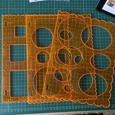 3 Fiskars Shape Templates, Circle , Square And oval | eBay UK