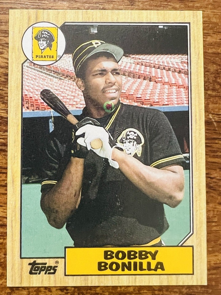 1987 Topps Print Error #184 Bobby Bonilla Pittsburgh Pirates Rookie ...