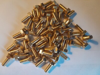 M5-0-8 x 12MM HEX CAP SCREWS/HEX BOLTS BRASS DIN 933 SELECT QTY | eBay