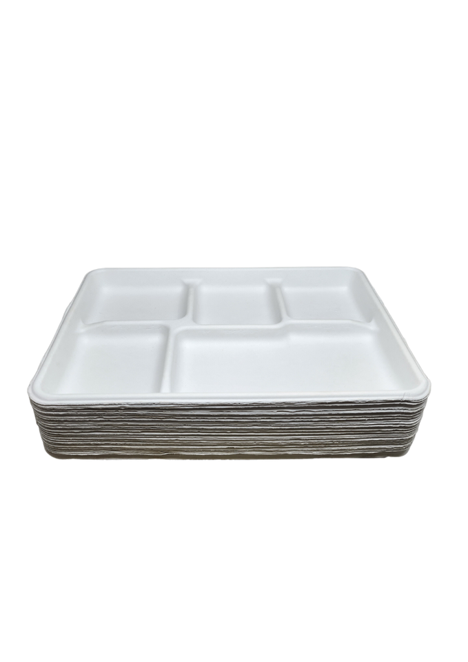 New Chinet Eco-Friendly Heavy Duty 5 Compartment Disposable Mess/Party ...