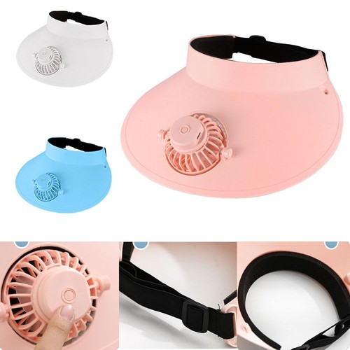 UV Protection Sun Hat with Fan Sunscreen Baseball Cap Sports Tennis ...