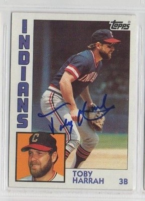 Toby Harrah 1984 Topps signed auto autographed card Indians | eBay