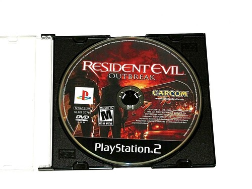 RESIDENT EVIL OUTBREAK BY CAPCOM PS2 GAME M RATING ORIGINAL BLACK LABEL ...