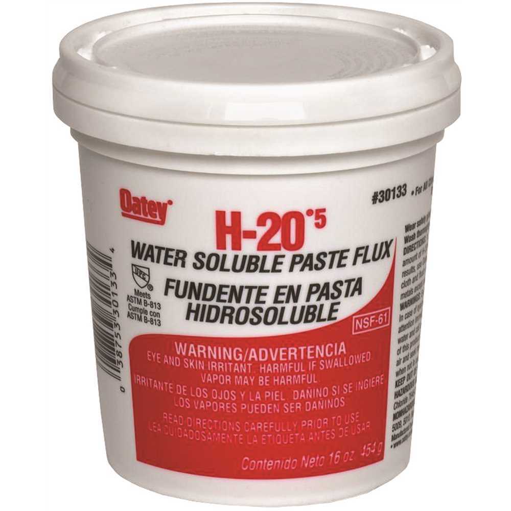 Oatey 30133 H-20 16 oz. Lead-Free Water Soluble Solder Flux Paste | eBay