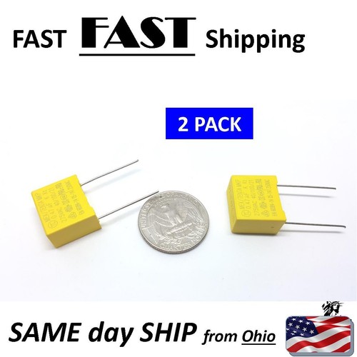 small square / rectangle capacitor 0.47uF - 470nF - 470000pF 275VAC Max ...