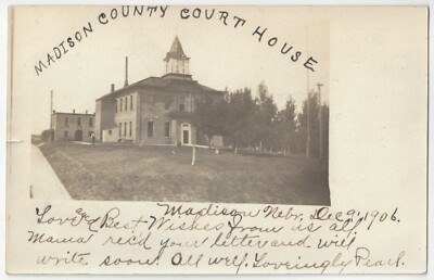 1905 Madison, Nebraska REAL PHOTO Court House - Vintage Postcard | eBay