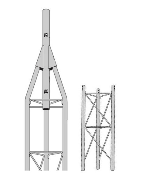 ROHN 45G Series 10' Self Supporting Tower Kit with 45AG Top Section ...