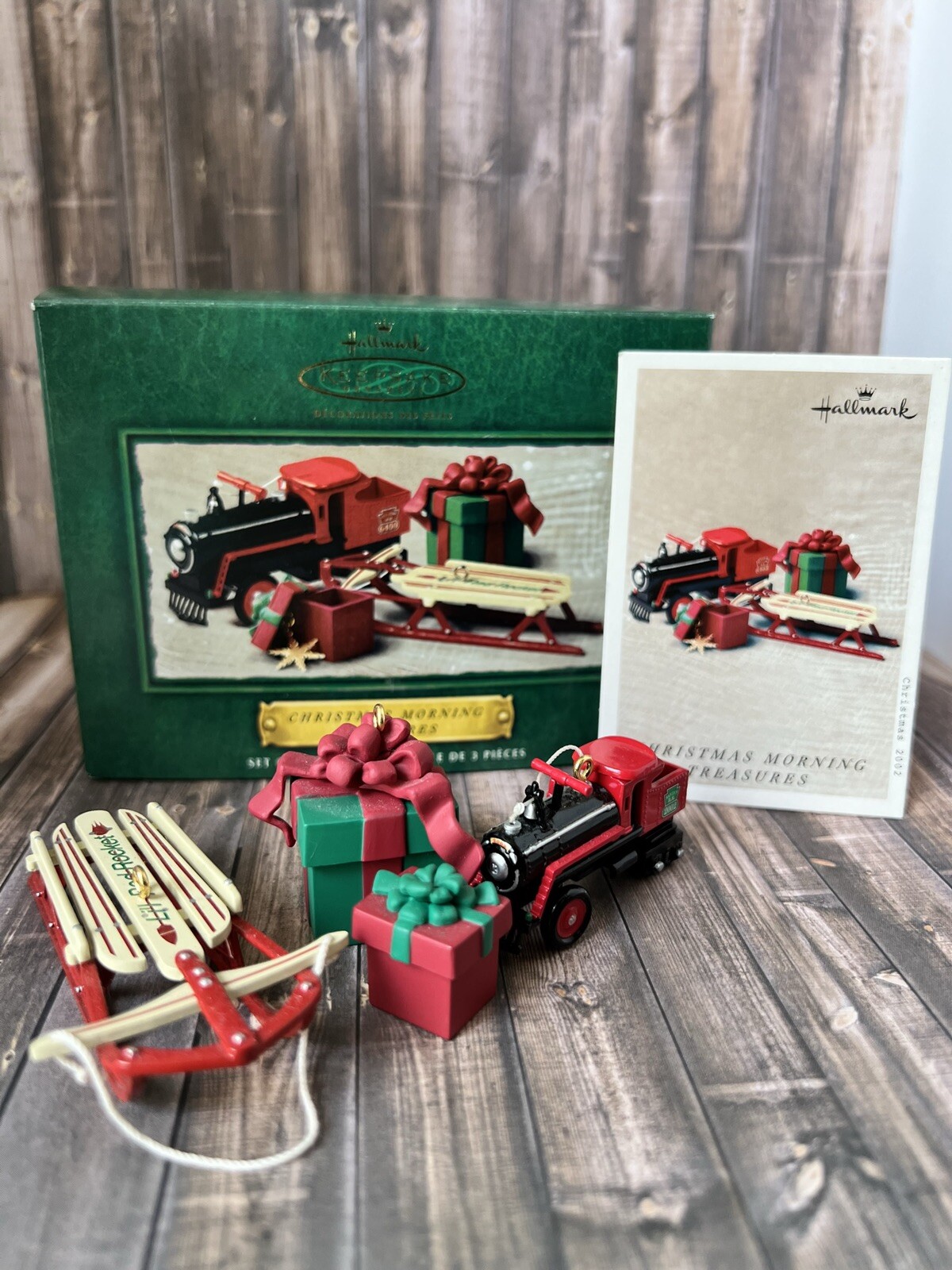 2002 HALLMARK ORNAMENT - CHRISTMAS MORNING TREASURES - SET OF 3 - | eBay