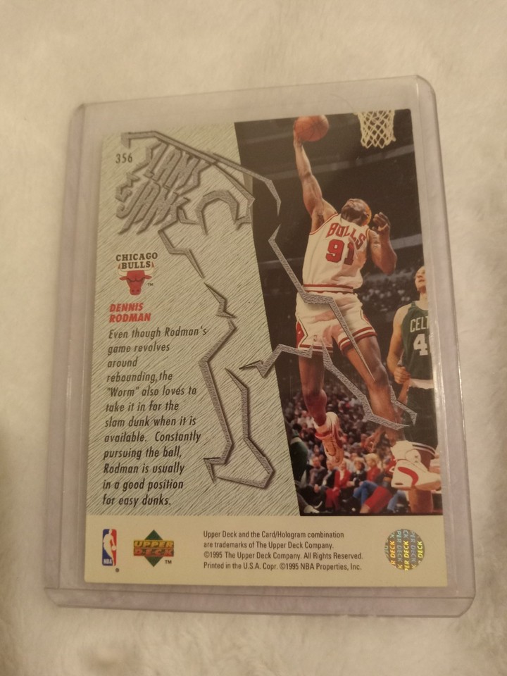 Dennis Rodman Chicago Bulls 1995-1996 Upper Deck Electric Court Gold ...