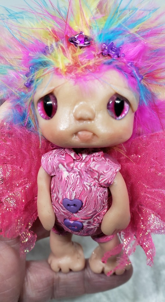 Ooak Pixiediddles Fairy Elf Troll Hand Sculpt Wing Art Doll Fairy ...
