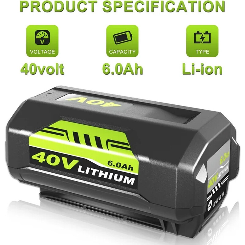 40V 6Ah Battery OR Rapid Charger For Ryobi 40 Volt Lithium OP4050 ...