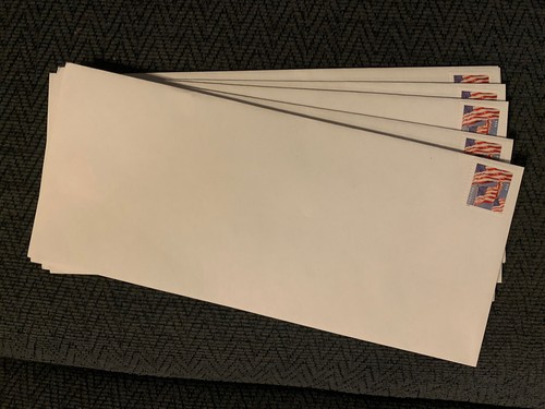 4 1/8” X 9 1/2” Legal Envelope Pre-Stamped Lot 40 Forever Stamp ...