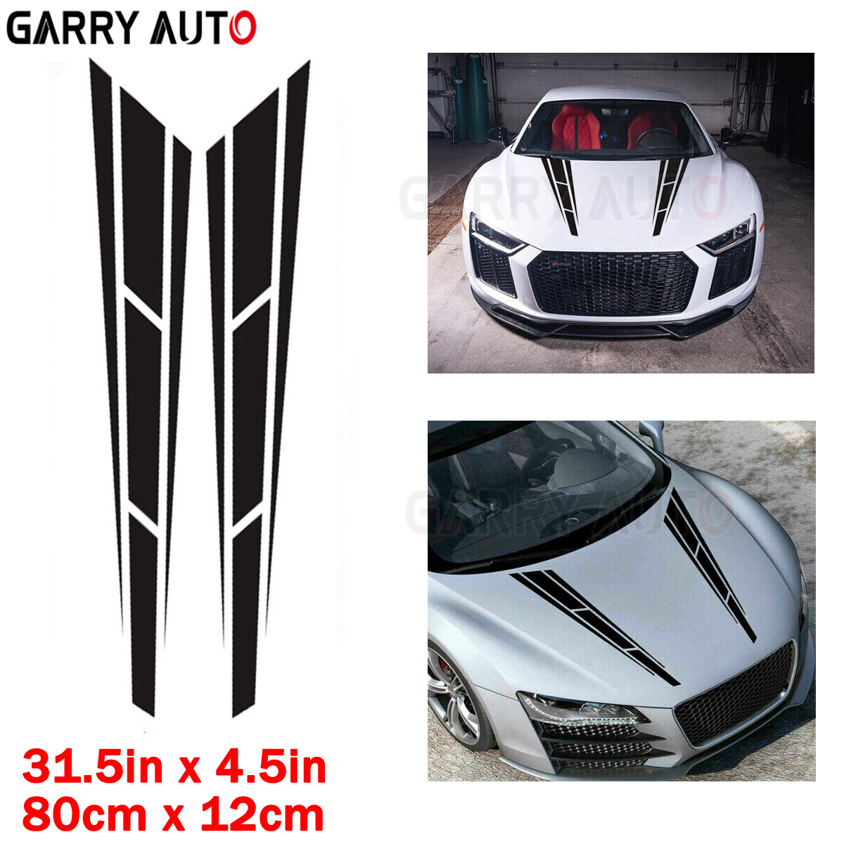 Black Stripe Decal Graphic Vinyl Sticker For Car Truck Side Body Hood ...
