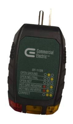 Commercial Electric OT-112R Outlet Tester Automatic Measuring | eBay