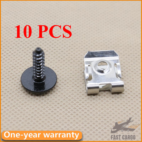 For VW & Audi For Ford 10 Sets Fender Liner U Nut Clips and Torx ...