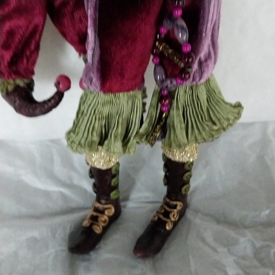 Katherine's Collection ? Harlequin Jester Elf with Baby Jester Poseable ...