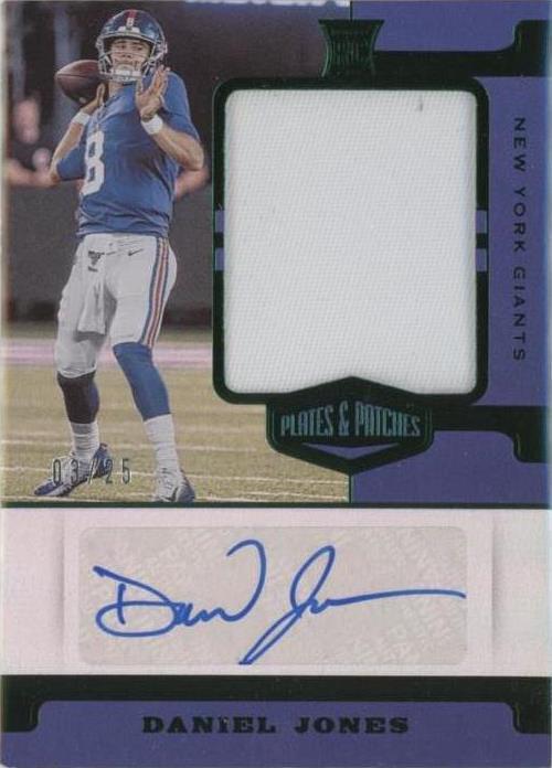 2019 Panini Plates & Patches - Rookie Patch Autographs Daniel Jones # ...