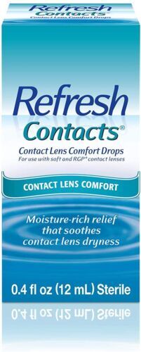 Refresh Contacts Contact Lens Comfort Drops For Dry Eyes Sterile 0.4 Oz ...