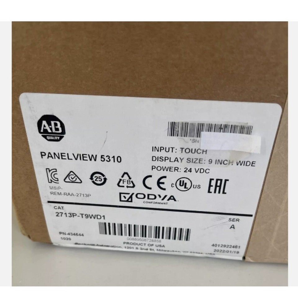 New Factory Sealed AB 2713P-T9WD1 PanelView 5310 TERMINAL 9" Touch ...