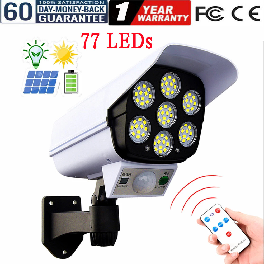 Dummy Camera Solar Power Fake Home Security Smart Cam CCTV Outdoor ...