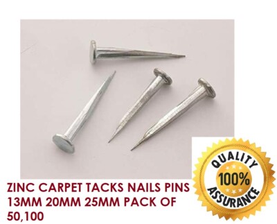 ZINC CARPET TACKS NAILS PINS 13MM 20MM 25MM PACK OF 50,100 | eBay UK
