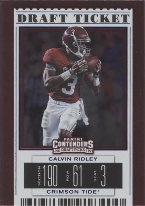 2019 Panini Contenders Draft Picks - Season Ticket Calvin Ridley #19 ...
