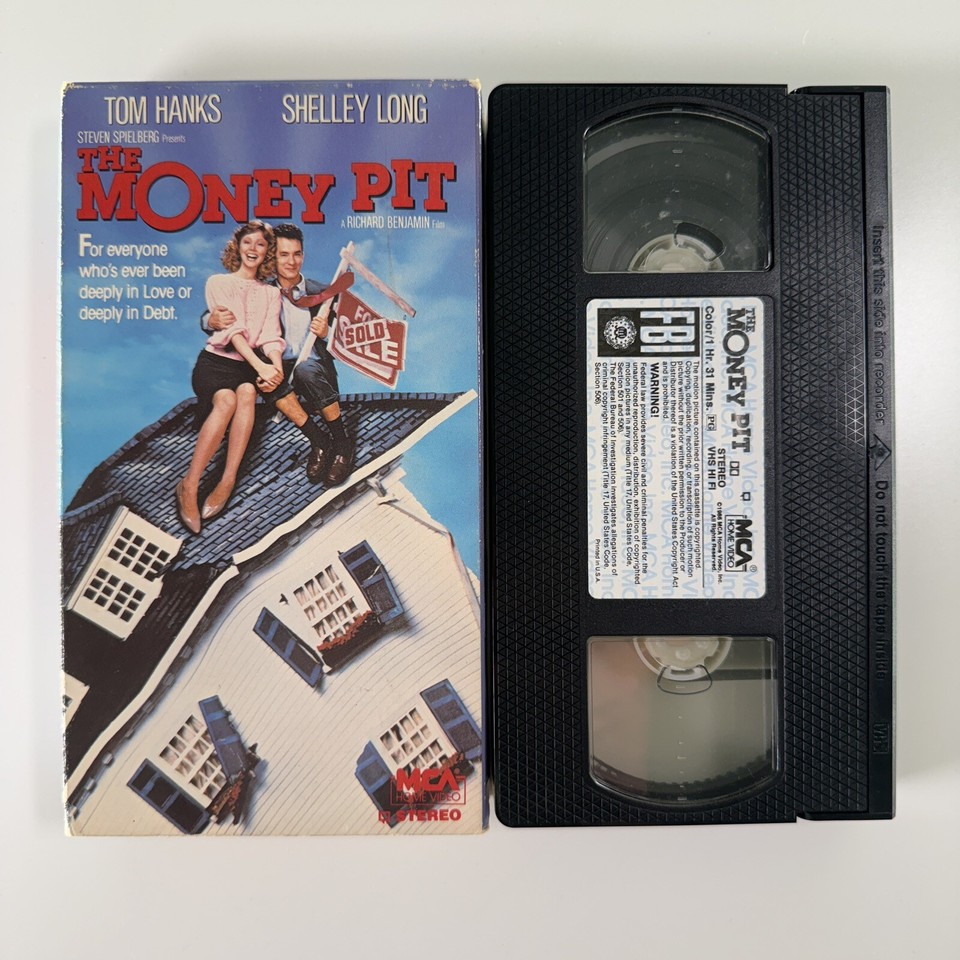 The Money Pit VHS 1991 Tom Hanks Shelley Long Video Cassette Tape Movie ...