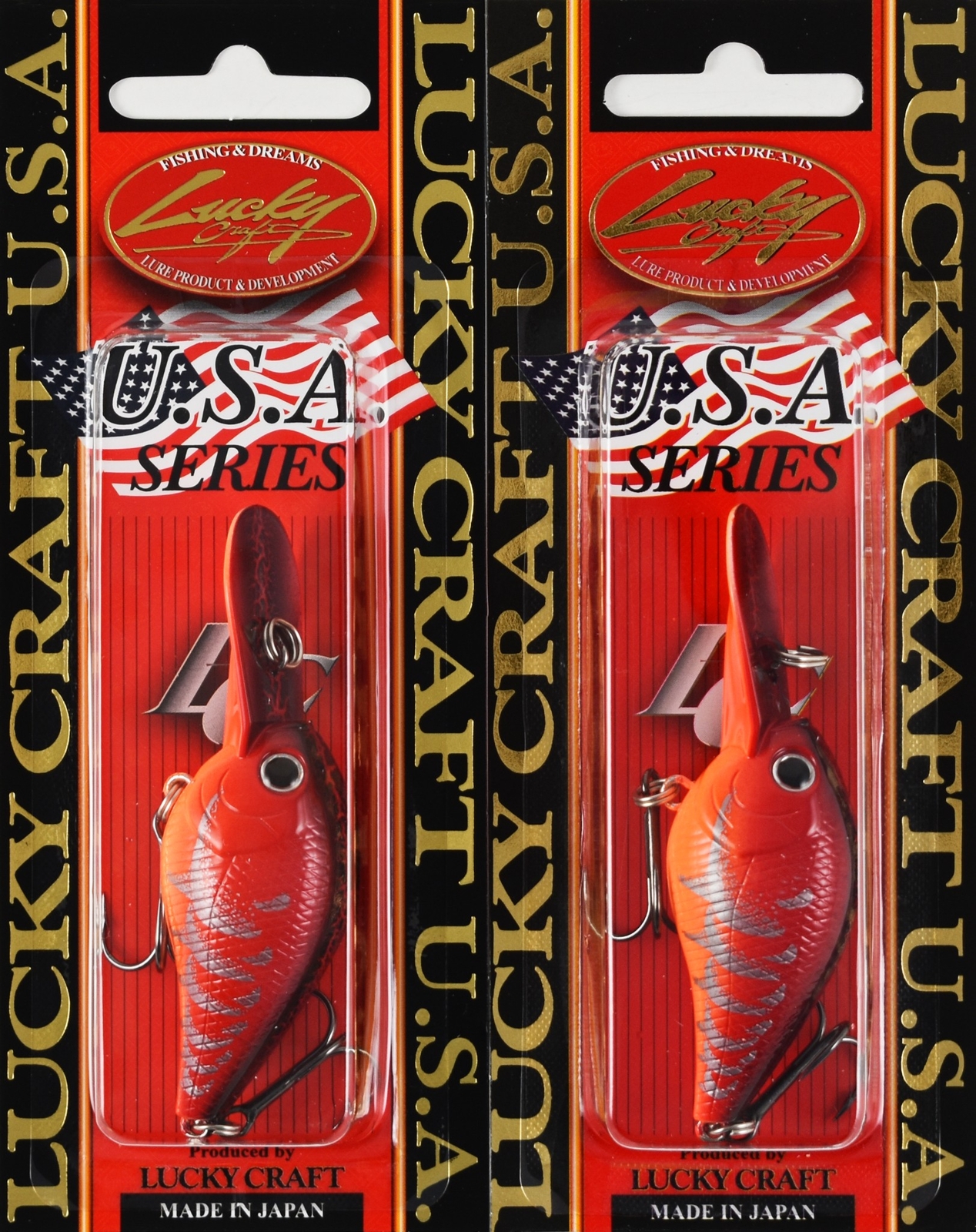 (LOT OF 2) LUCKY CRAFT FAT MINI DR 1/3OZ FATMINIDR-1226 NAT CRACK CRAW ...