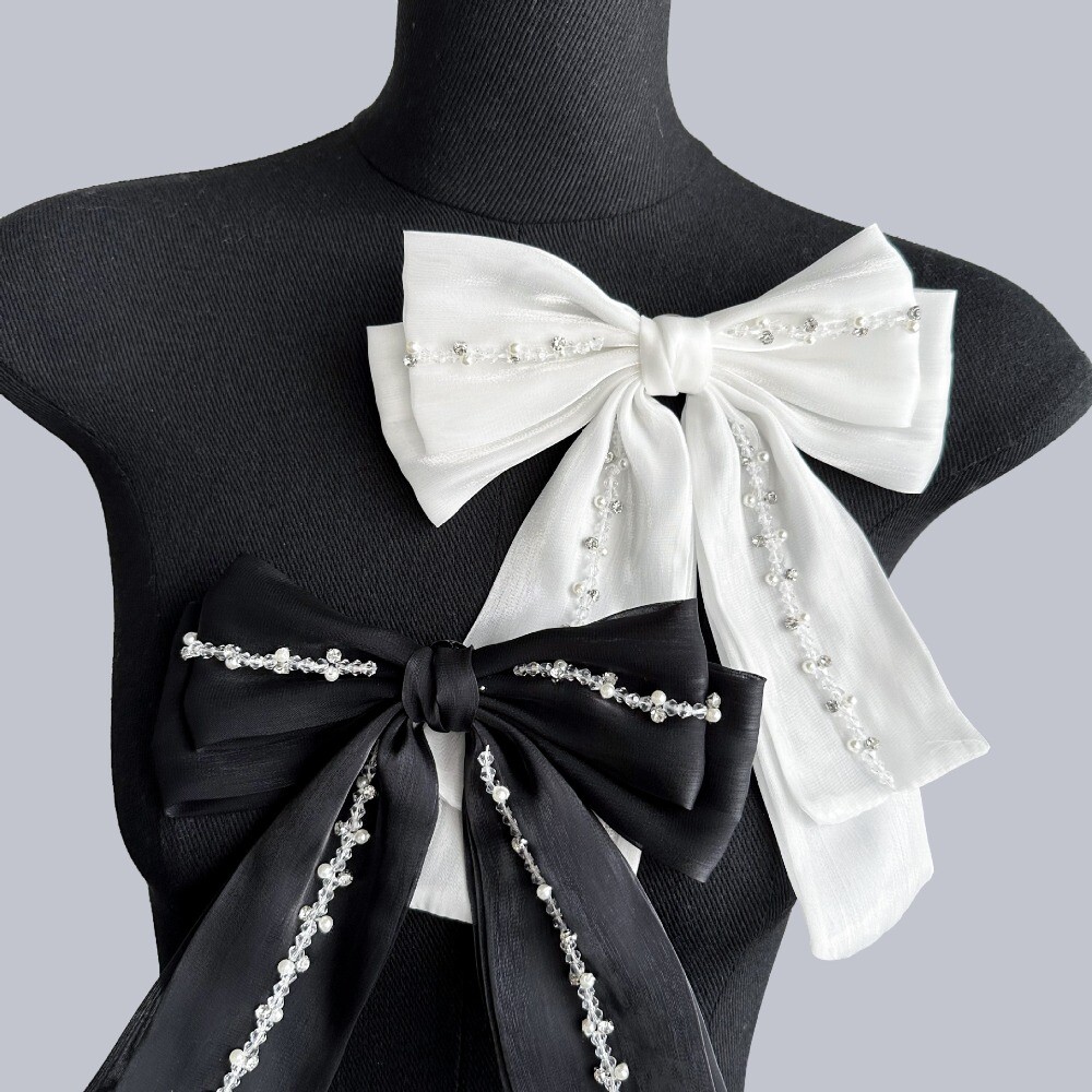 Double Layer Embroidered Fabric Patch Bow Chest Flower | eBay