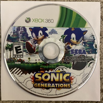 🔥 Sonic Generations (Xbox 360, 2011) Mint Disc Only! See Description ...