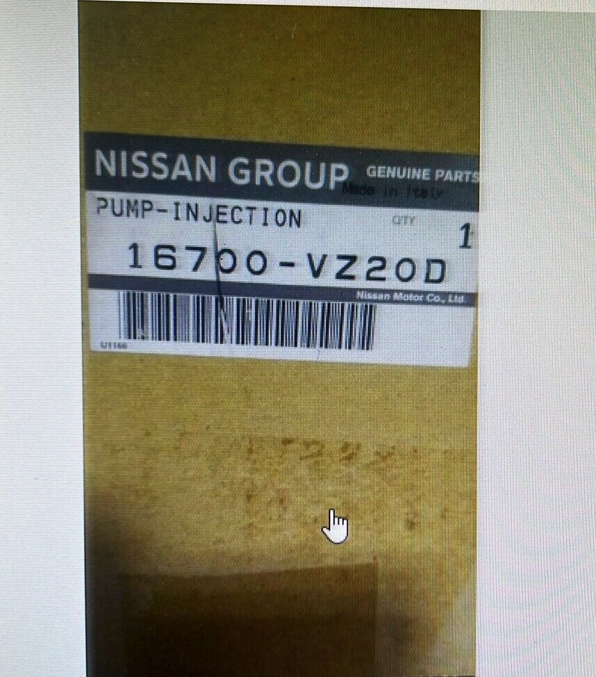 16700-vz20d Nissan Pump Assy-injection 16700VZ20D Genuine OEM Part for ...