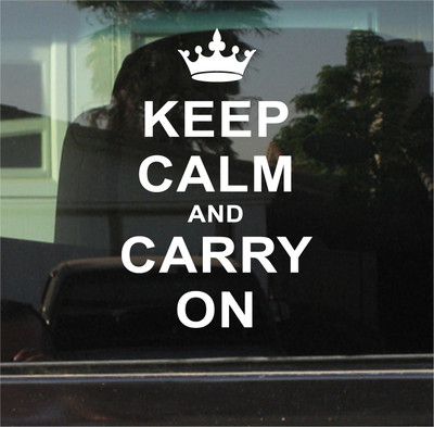 Keep Calm And Carry On Vinyl Decal Sticker Car Truck Window | eBay