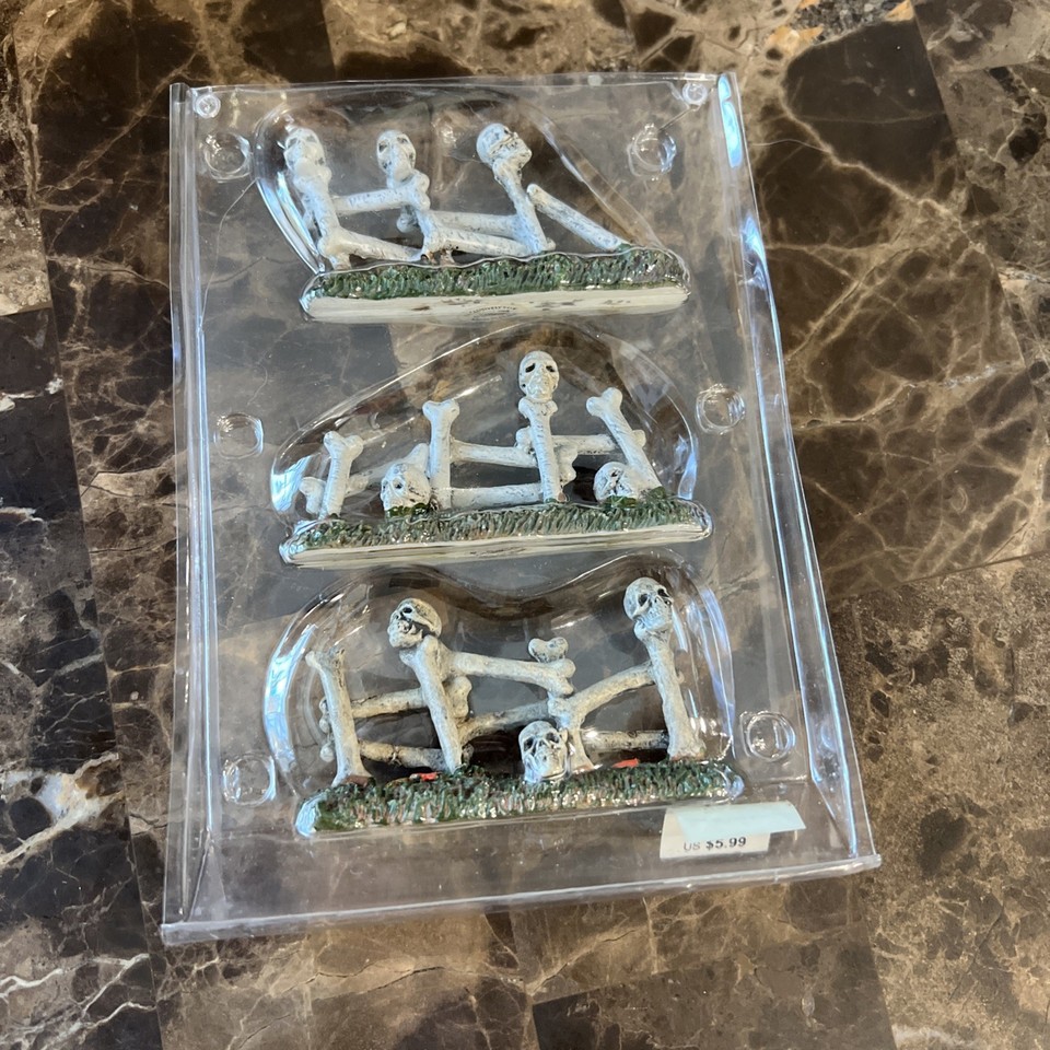 Halloween Lemax Spooky Town BONE FENCE | eBay