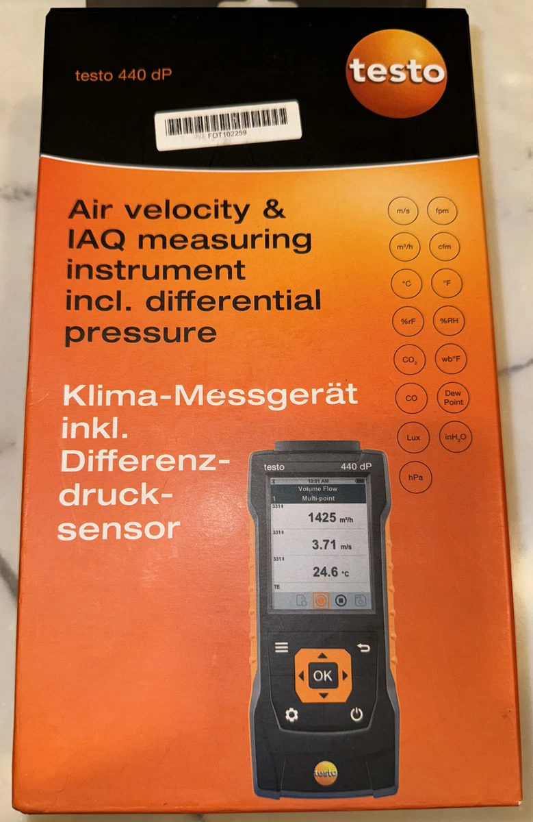 Testo 440 Air Velocity And IAQ Measuring Instrument With, 54% OFF