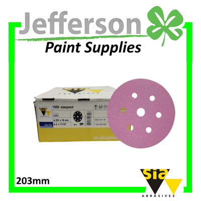 Sia Abrasive 500 Grit 1950 Siaspeed Siafast 203mm 8" Sanding Disc QTY ...