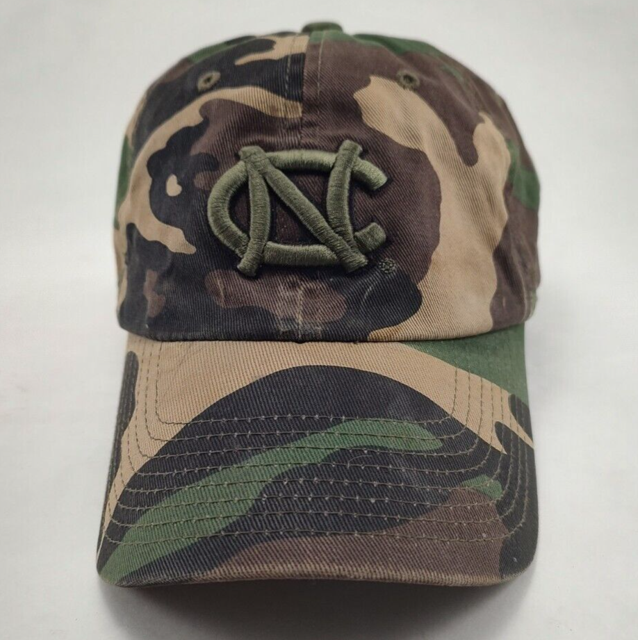 UNC Camouflage Fitted Hat Cap SZ 7 1/4 - 7 5/8 One Fit University Tar ...