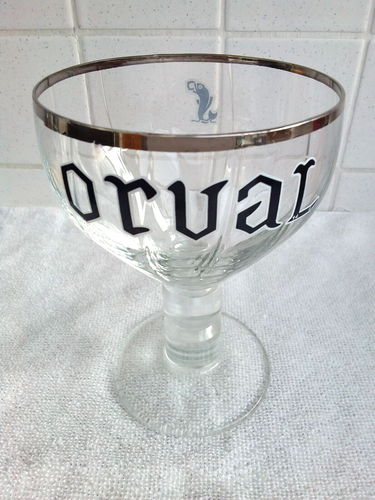 verre a bière abbaye d'orval modèle 12 facettes et bord du col argenté ...