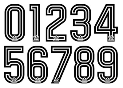 Felt 1970's 80's Football Shirt Soccer Numbers Heat Print Football ...