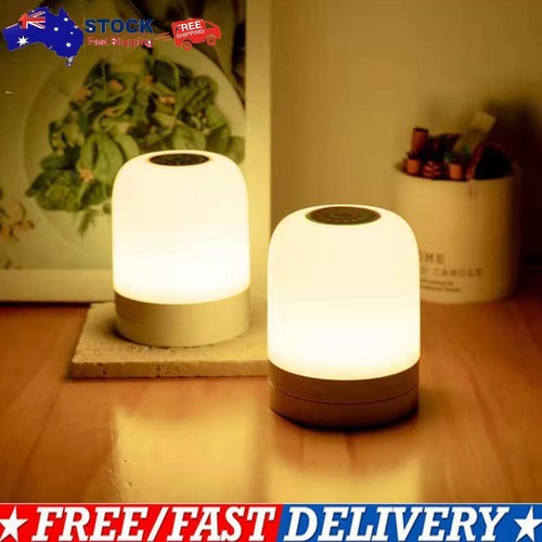 USB Smart Night Light Touch Sensor Bedside Table Lamp Bedroom Sleep ...