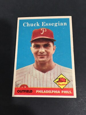 1958 TOPPS CHUCK ESSEGIAN, #460, NM (Free Shipping on Any 3 Cards) | eBay