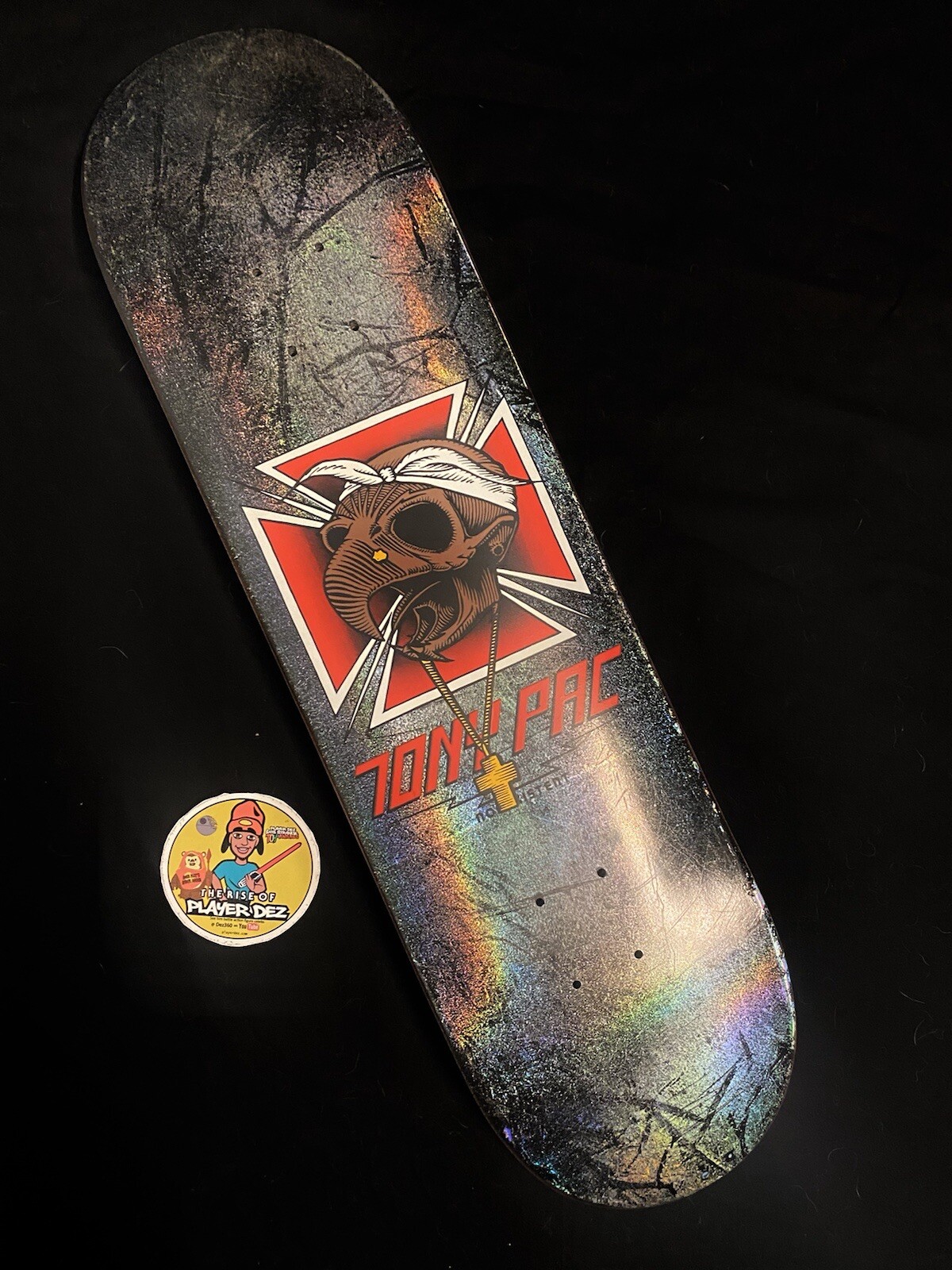 RARE Tony Pac Hawk 2Pac HOLOGRAPHIC Bones Brigade Skateboard Deck ...