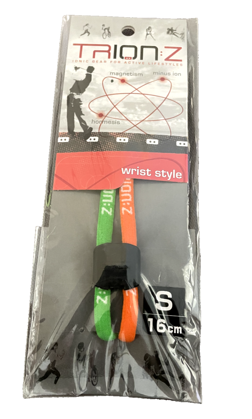 Trion Z Dual Magnetic Therapy Bracelet Size Small Green and Orange Pain ...